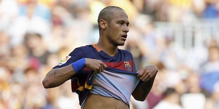 Neymar aparece careca em vitória do Barcelona contra o Las Palmas